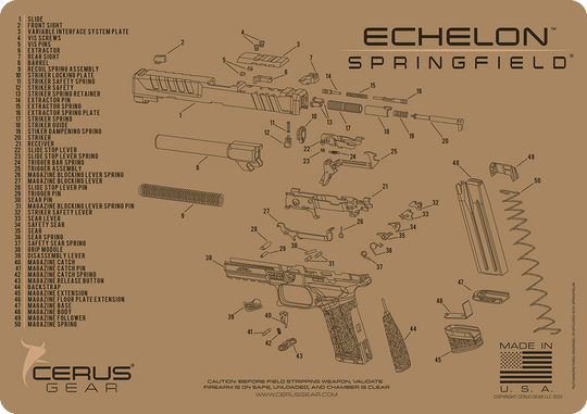 Springfield Echelon Parts Diagram Pistol Cleaning Mat