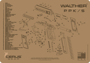 Walther PPK/S Schematic ProMat Handgun Cleaning Mat