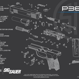 SIG SAUER® P365 Cleaning Mat with Parts Diagram