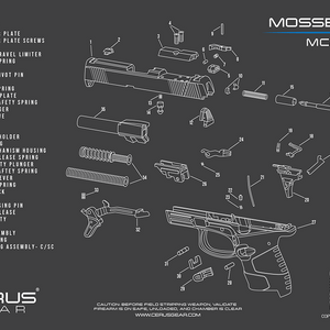Mossberg MC2/MC2C Pistol Diagram Gun Cleaning Mat | Cerus Gear