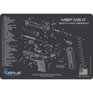 Smith & Wesson M&P M2.0 Schematic Handgun Cleaning Mat