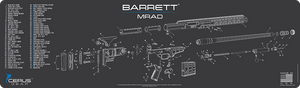 Barrett MRAD Rifle Schematic Magnum Gun Cleaning Mat | Cerus Gear