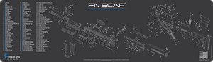 FN Scar Schematic Magnum Gun Cleaning Mat | Cerus Gear