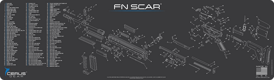 FN Scar Schematic Magnum Gun Cleaning Mat