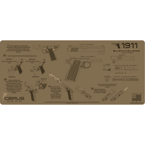 Gun Cleaning Mats with Diagrams | Gun Cleaning Pads