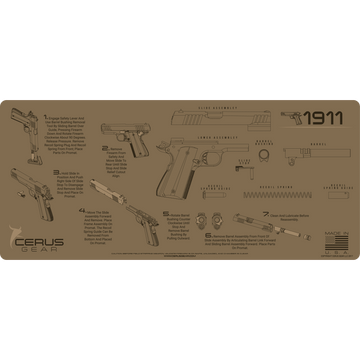 Gun Cleaning Mats with Diagrams | Gun Cleaning Pads