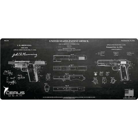 Gun Cleaning Mats with Diagrams | Gun Cleaning Pads