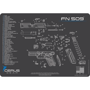 FN 509® Breakdown Parts Diagram Cleaning Mat - 12” x 17"