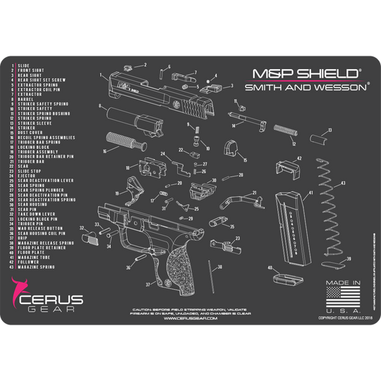 M&P Shield Parts Diagram Handgun Cleaning Mat