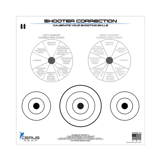 Shooting Correction Target Charts | Tactical Shooting Targets
