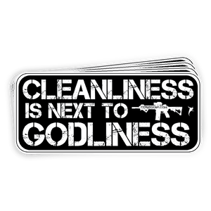 Cleanliness Is Next to Godliness Quote Decal