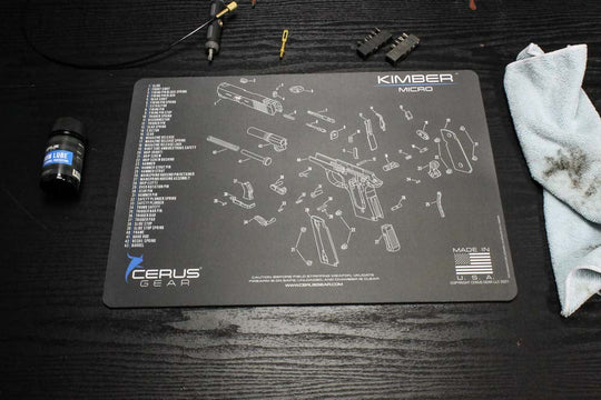 Kimber® Micro 9 Cleaning Mat with Schematic